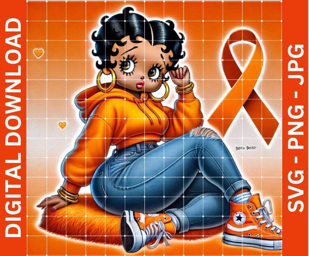 Orange Cancer Awareness Ribbon Svg Design - Etsy
