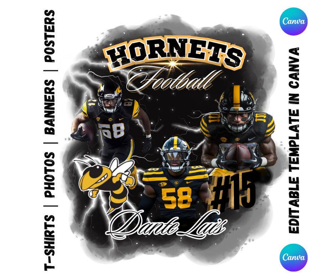 Customizable Football Player Template, Canva Editable Football Player ...