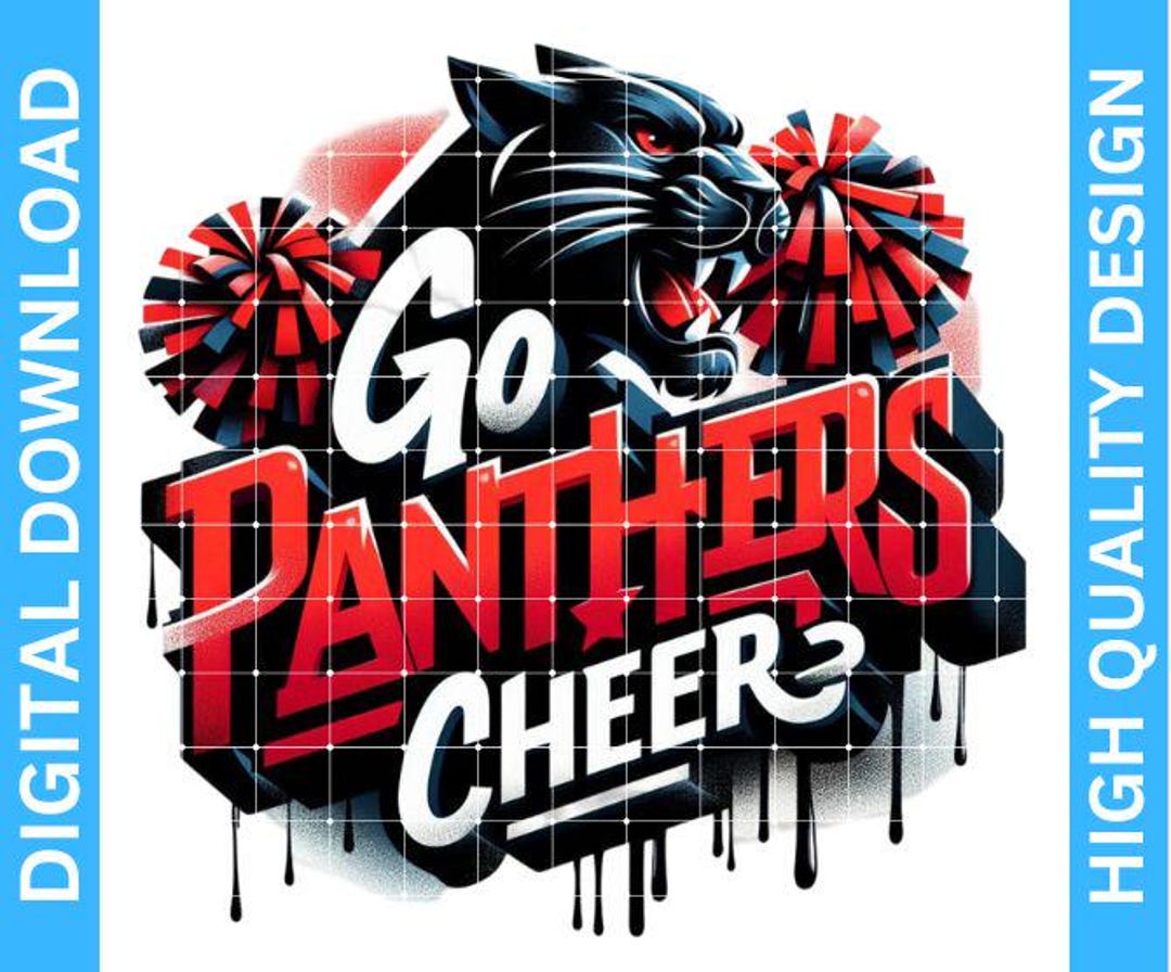 Panthers Cheer Png, Cheer Png, Cheer Design, Panthers Mascot ...