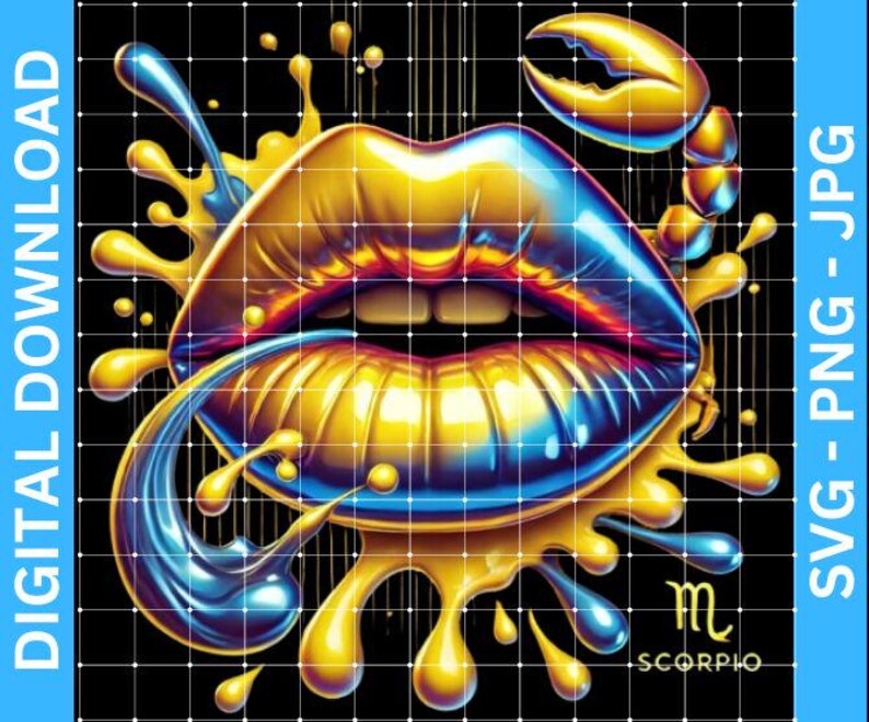 Scorpio Lips Birthday Sublimation Svg, Scorpio Zodiac Svg, October ...