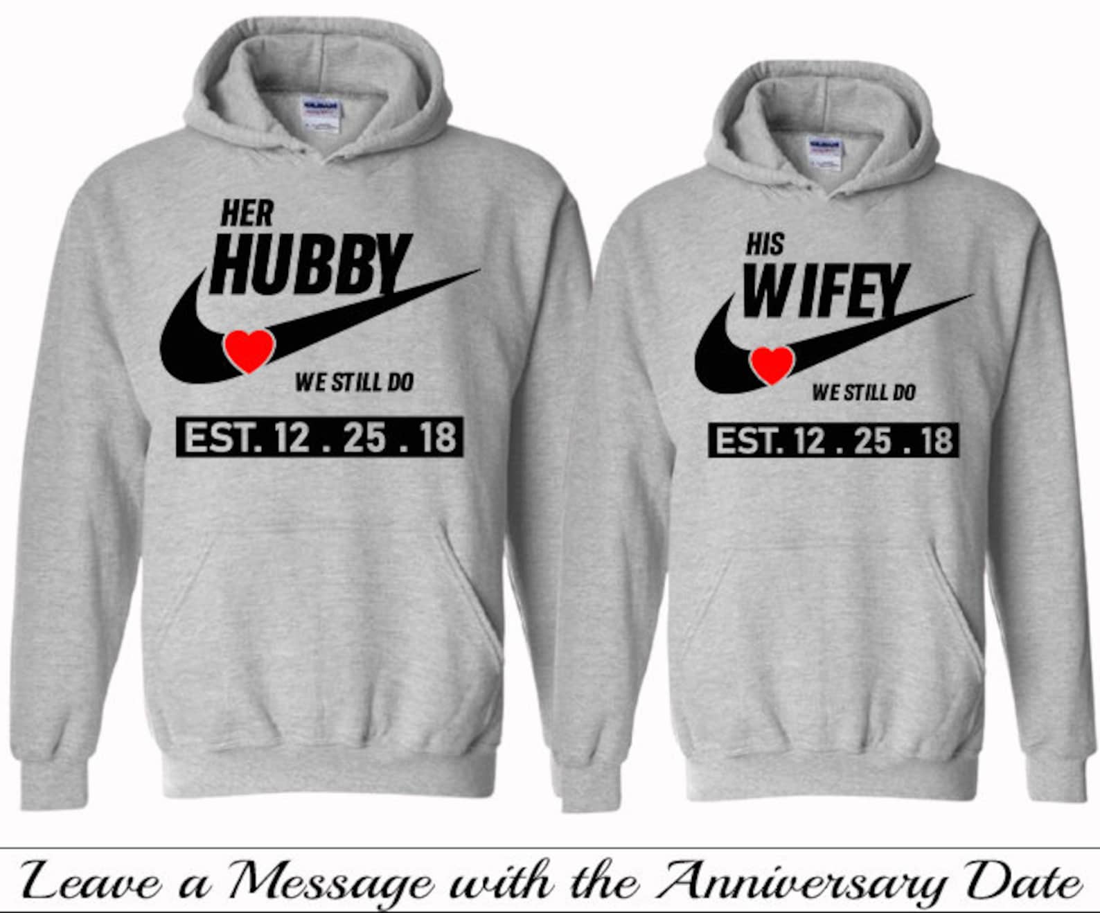 Couple Hoodies Hubby and Wifey Matching Couple Hoodies - Etsy