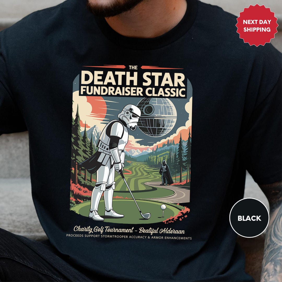 Funny Star Wars Golf T-shirt, Death Star Classic Stormtrooper Tee ...