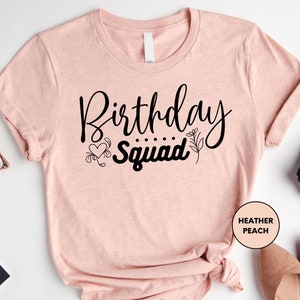 Personalized Birthday Party Group Shirts, Birthday Squad Group Shirts ...