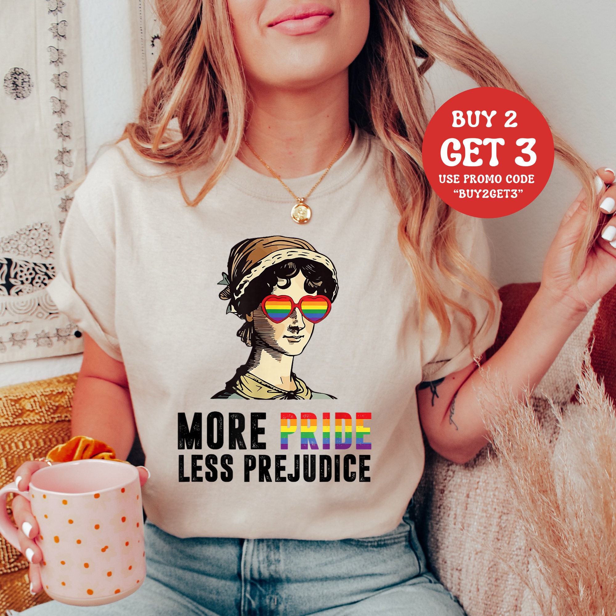 Pride Shirt, More Pride Less Prejudice Shirt, LGBTQ Community Shirt ...