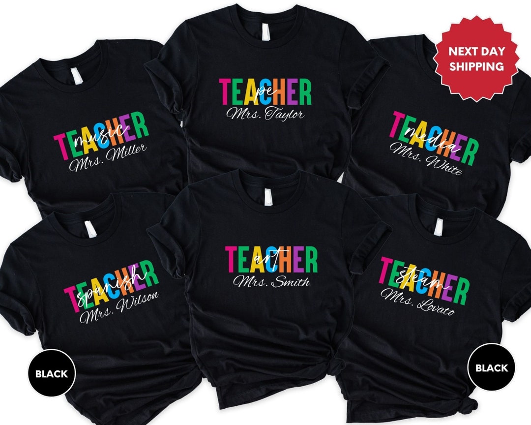 Custom Teacher Shirt, Teacher Team Shirts, Personalized School Shirt ...