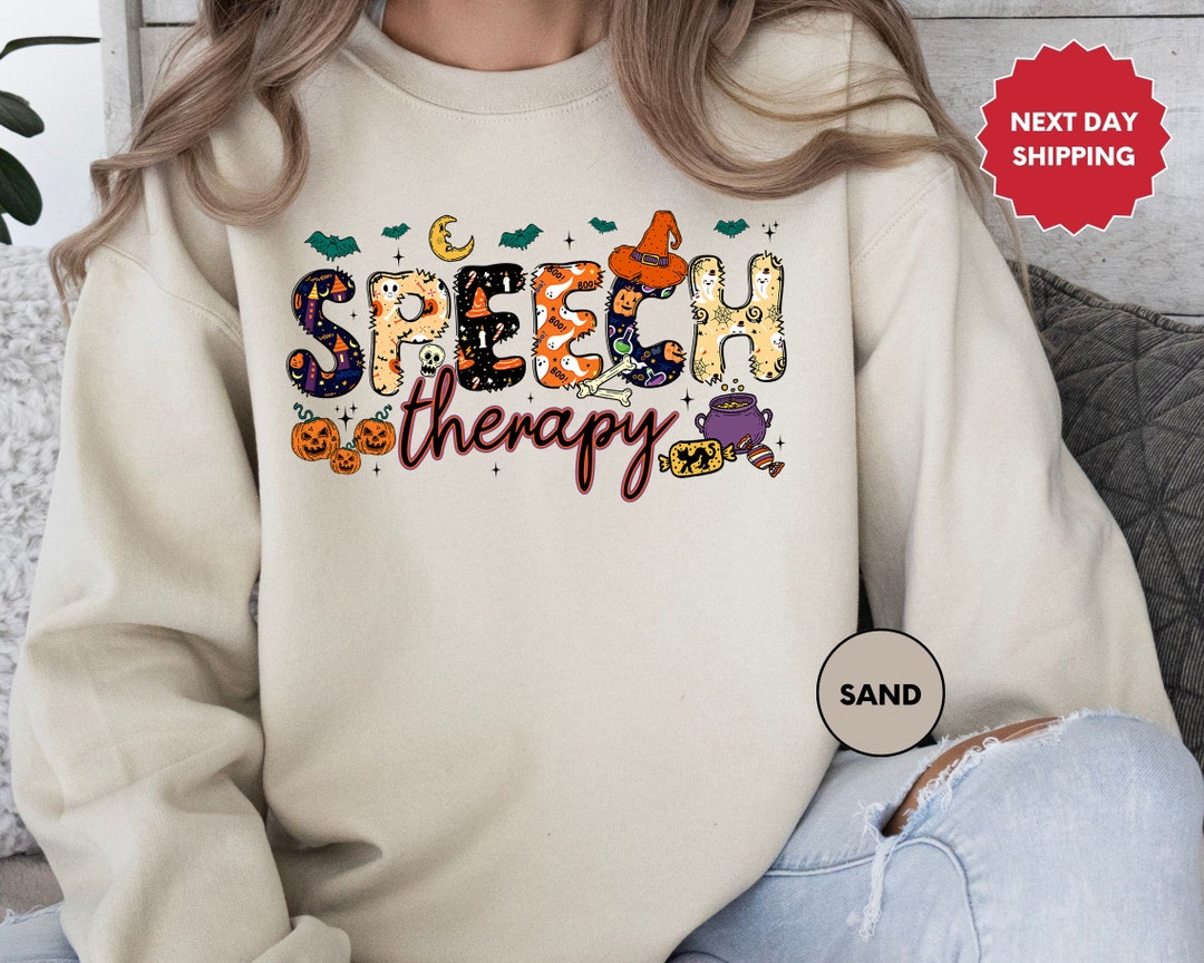 Speech Therapy Sweat, Spooky Season Sweat, Pumpkin Sweat, Halloween ...