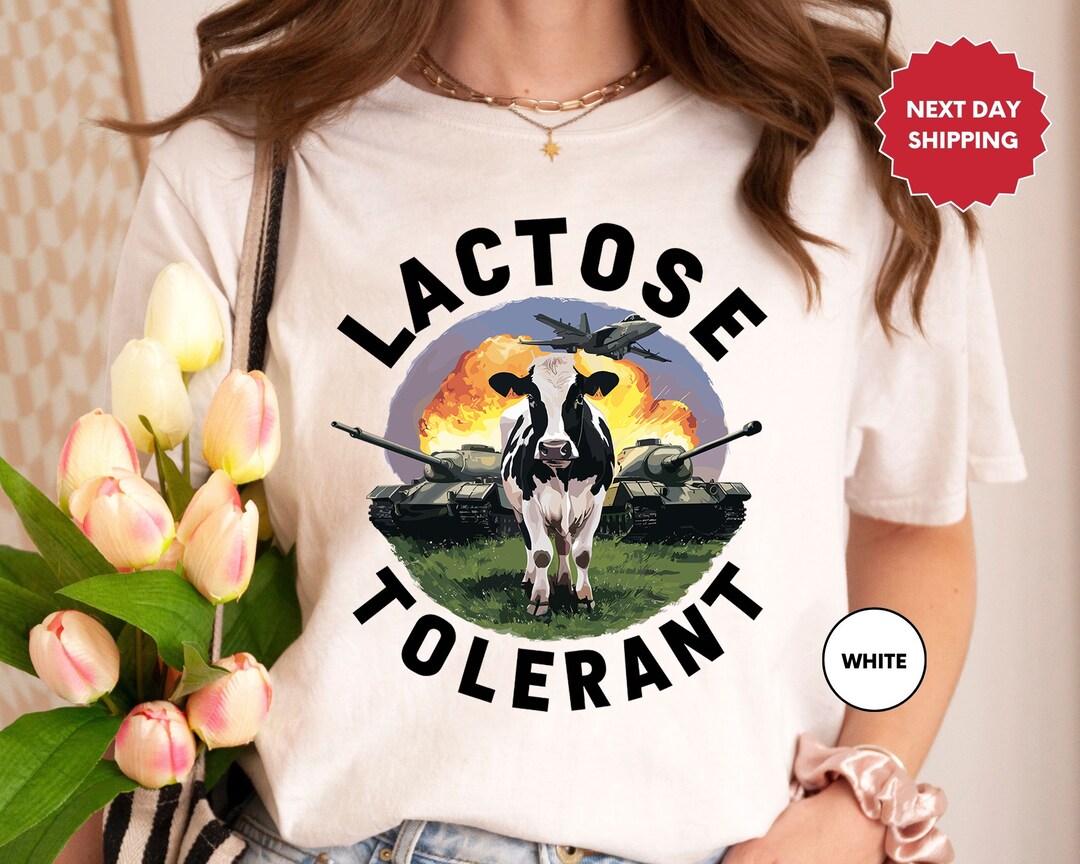 Lactose Tolerant T-shirt, Retro Milk 90s Tee, Funny Graphic Shirt ...