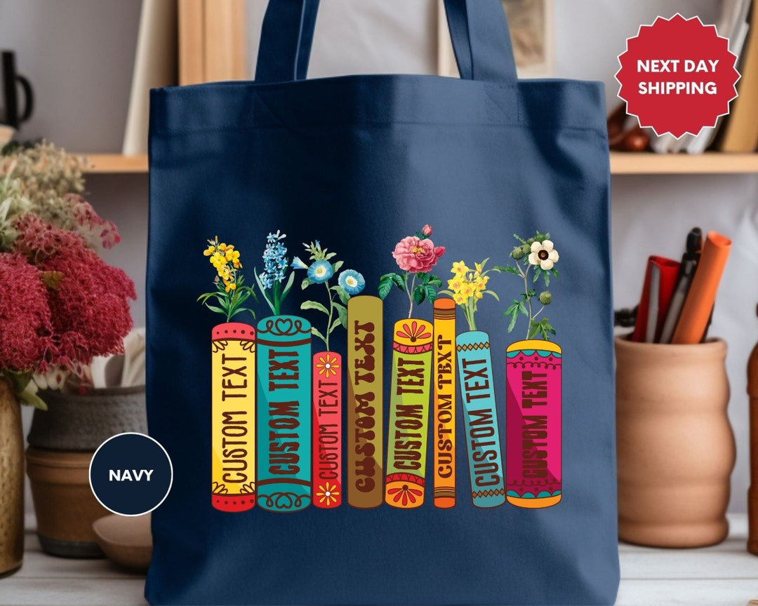 Personalized Favorite Books Tote Bag, Custom Book Tote Bag, Custom ...