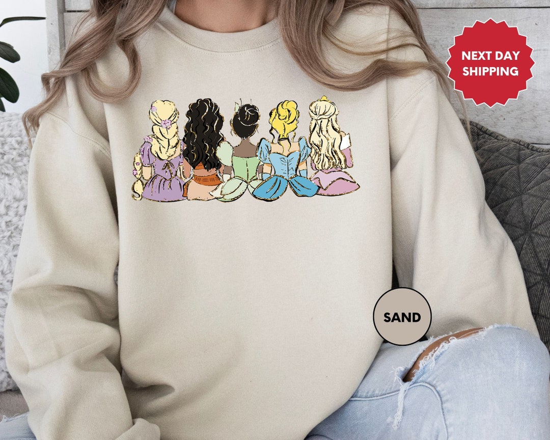 Disney Princess Sweatshirt, Disney Princess, Cute Sweatshirt, Walt ...