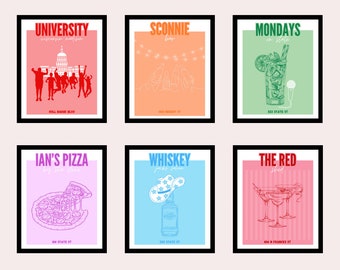 UW Madison Wall Decor, Pack of 17, Wall Collage, Mix & Match, Digital ...