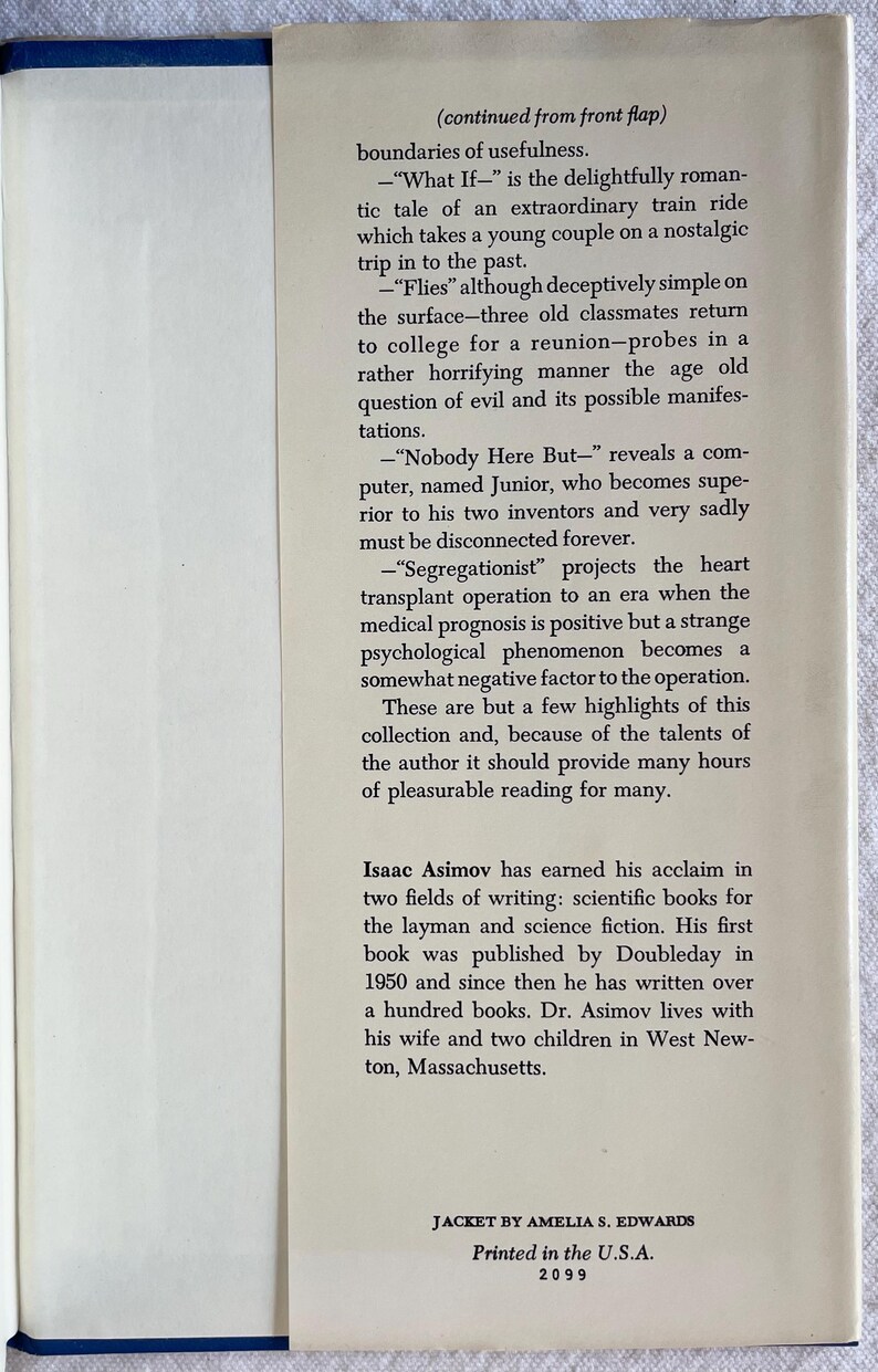 Isaac Asimov, Nightfall and Other Stories, Vintage Hardcover BCE ...