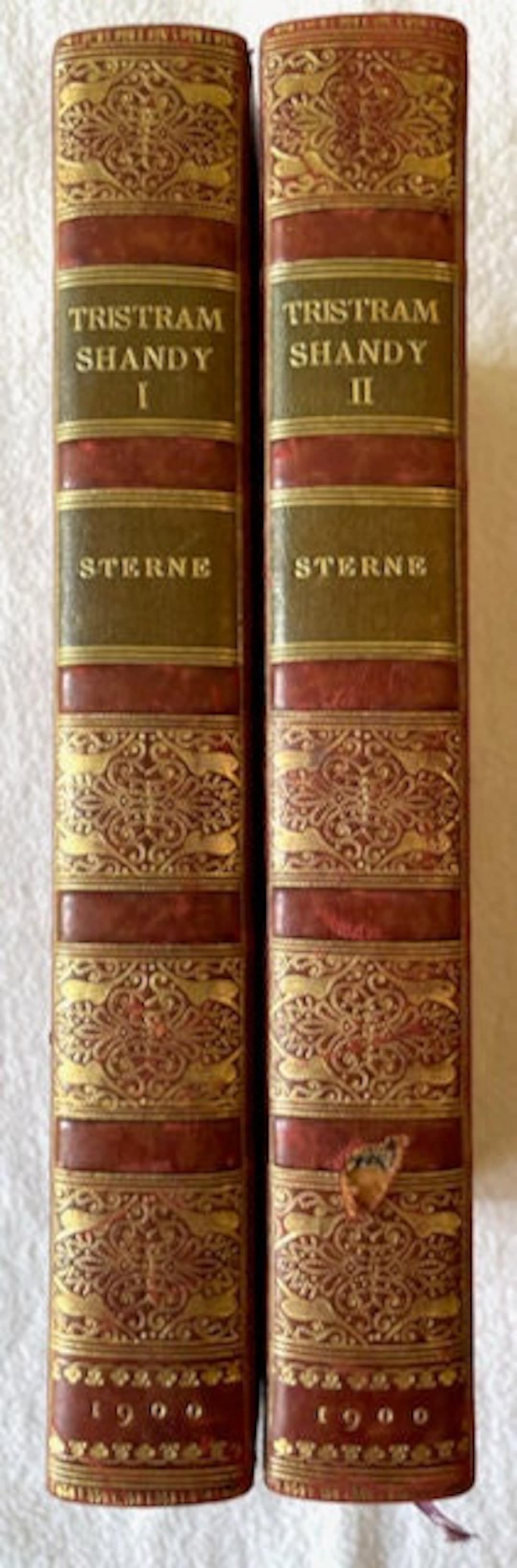 Laurence Sterne, Tristram Shandy, 2 Vols. Leather Bound, Near Fine ...