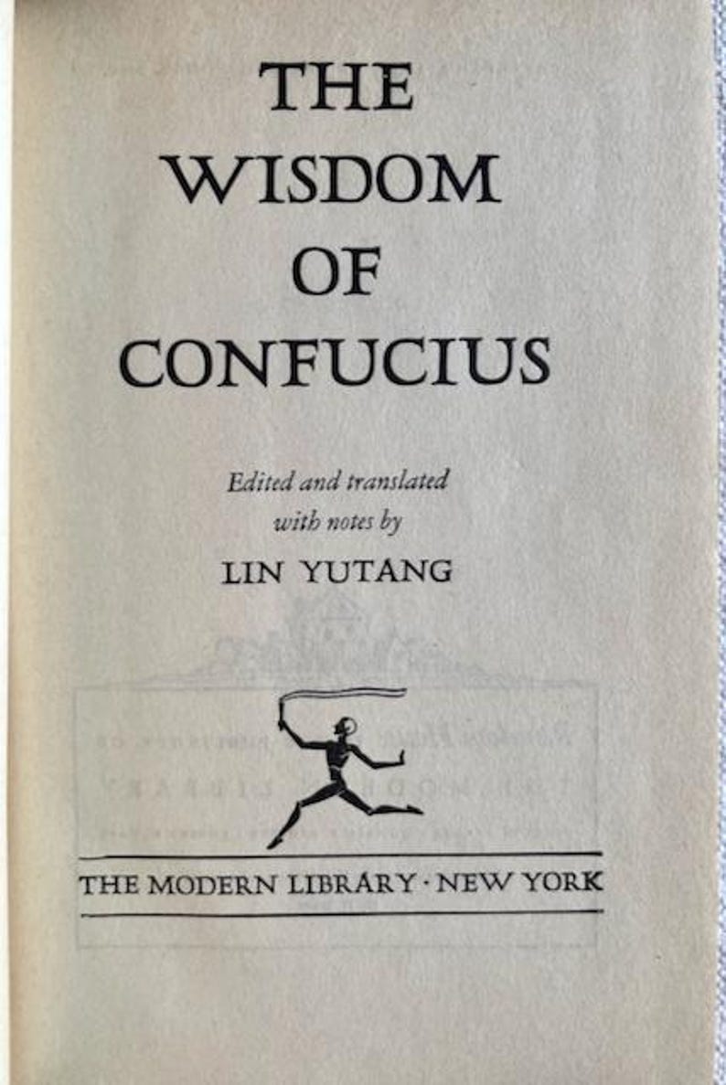 The Wisdom of Confucius, Vintage Modern Library Hardcover Edition ...