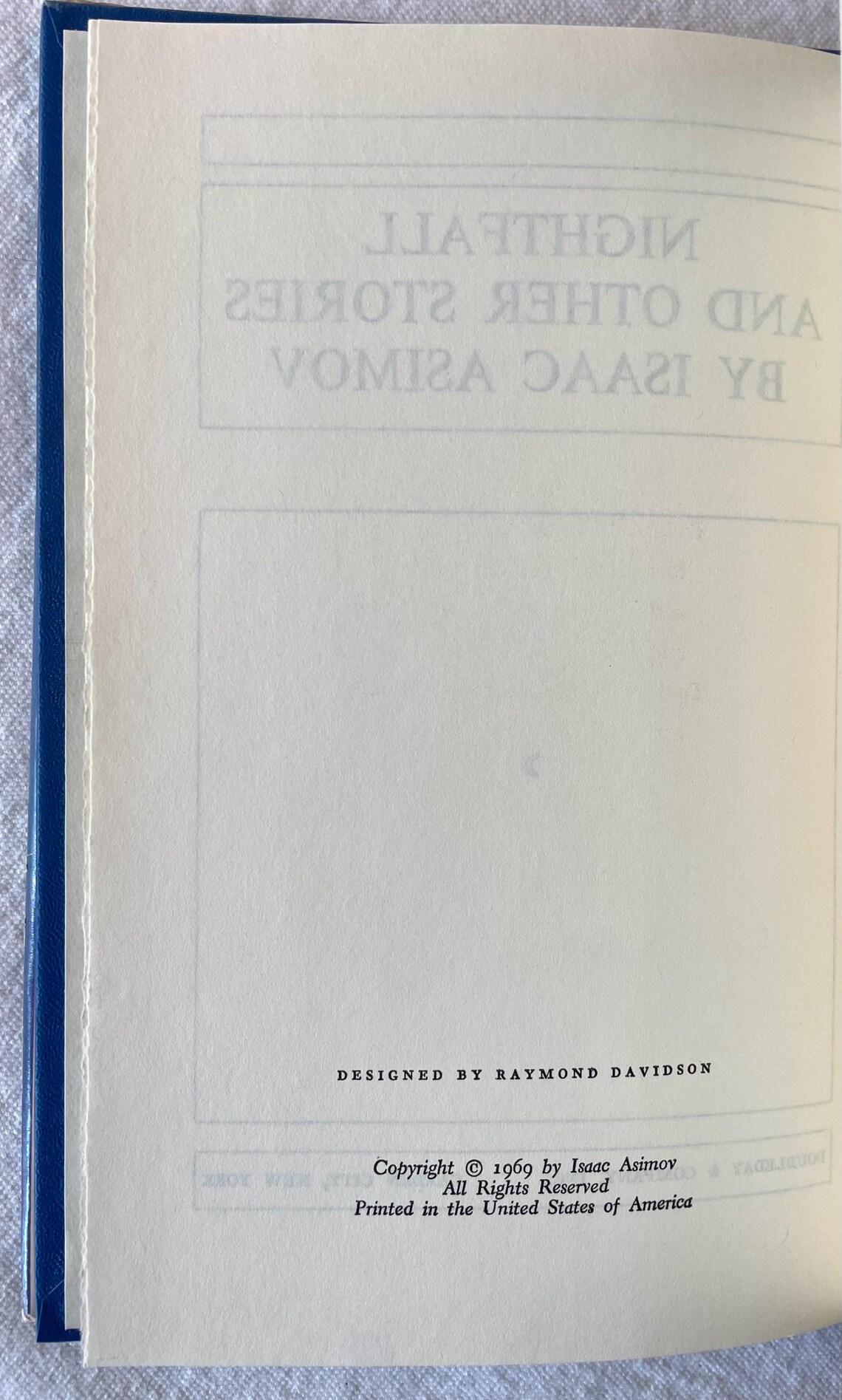 Isaac Asimov, Nightfall and Other Stories, Vintage Hardcover BCE ...
