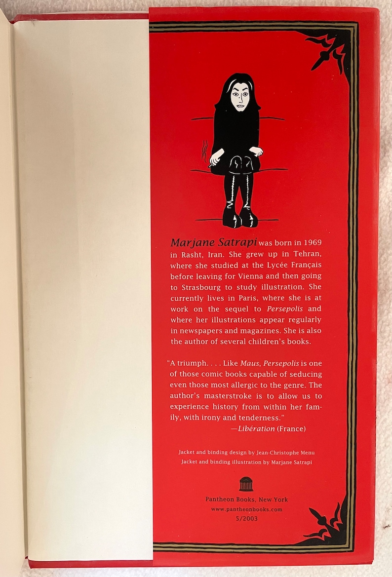 Marjane Satrapi, Persepolis, 1st U.S. Edition Hardcover 2003 - Etsy