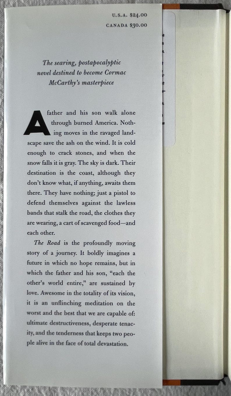 Cormac Mccarthy, the Road, First Edition Hardcover (2006) - Etsy