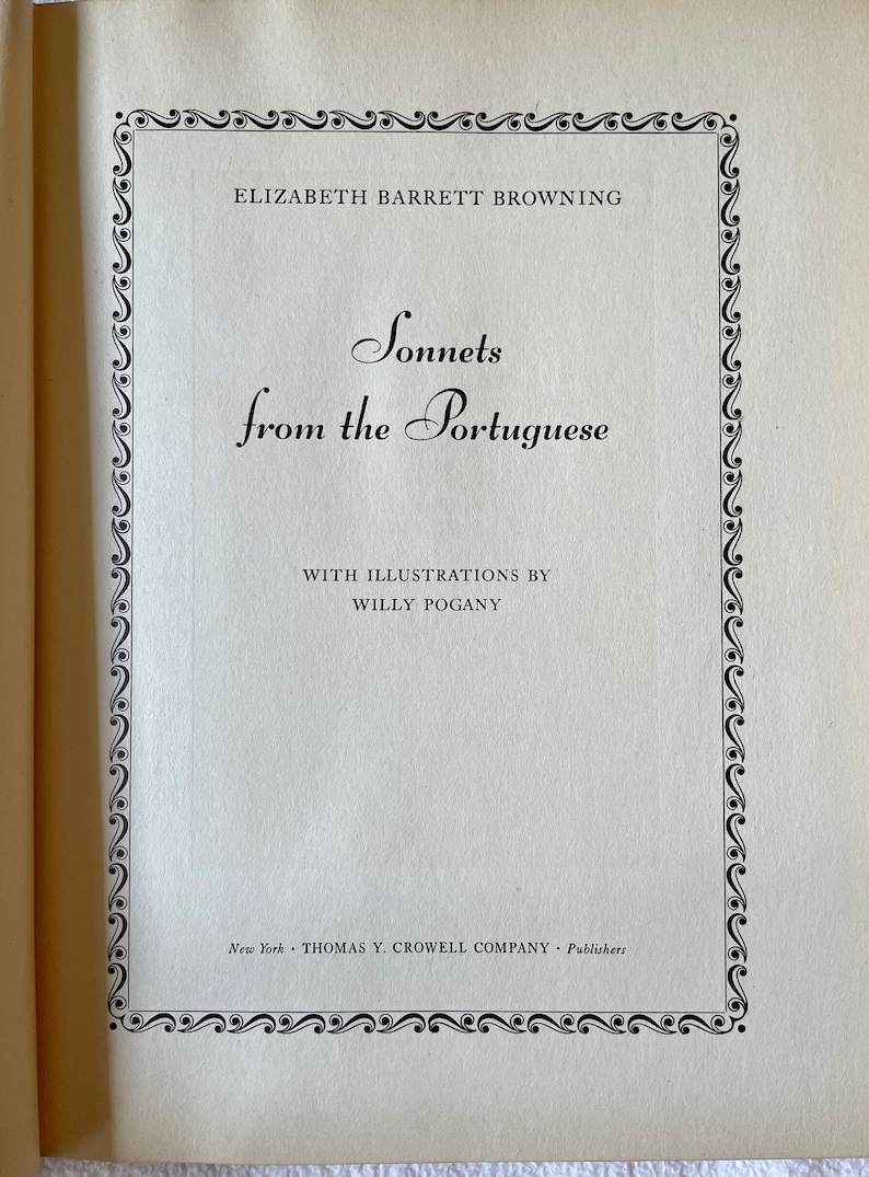 Elizabeth Barrett Browning, Sonnets From the Portuguese, Illustrated by ...