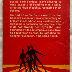 Isaac Asimov, Second Foundation, Vintage Paperback 1964 - Etsy