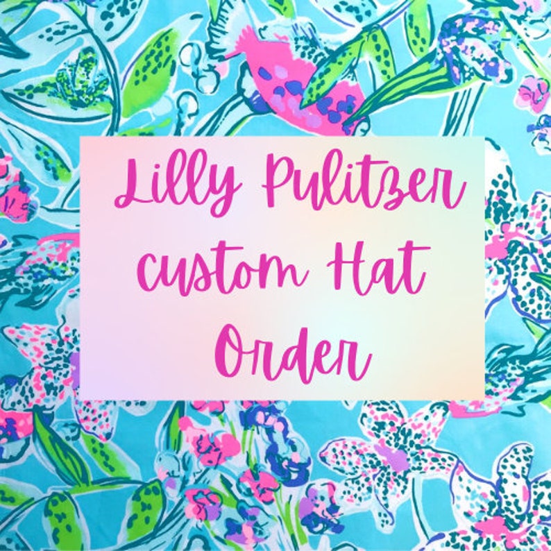 Lilly Pulitzer Inspired Custom Painted Hats - Etsy