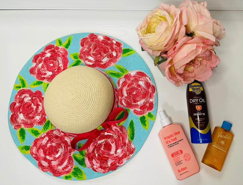 Lilly Pulitzer Inspired Custom Painted Hats - Etsy