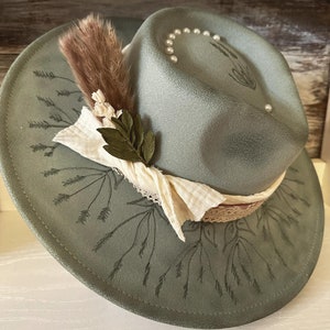 Dainty Burned Western Hat - Etsy