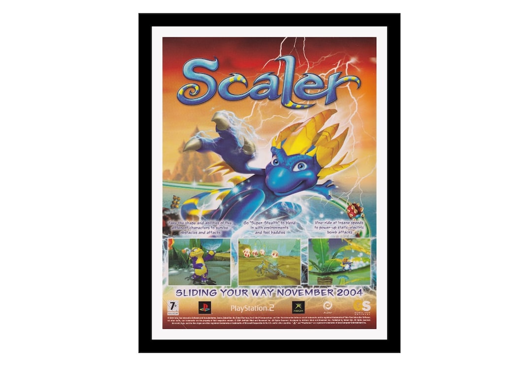 Framed Original Scaler Video Game Poster Promo Print A4 - Etsy