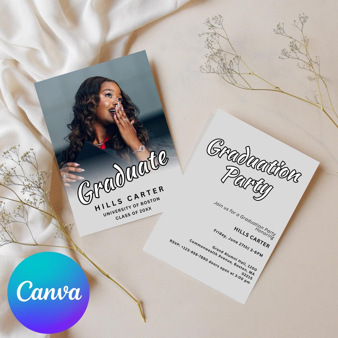 College Graduation Invitation Elegant Invite Graduate Card High School ...