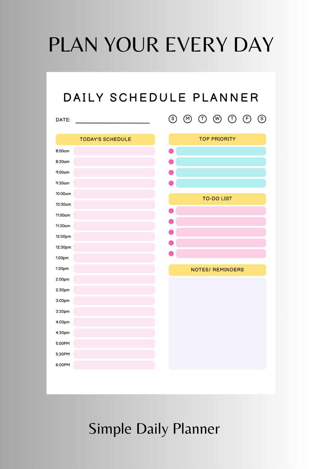 Premium Undated 2024 Daily Planner 2024 Plan Scheduler - Etsy