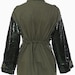 Green Sequin Jacket Army Coat With Pockets Long Sleeve - Etsy