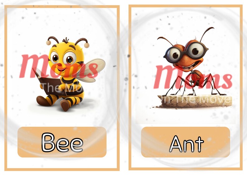 Animal ABC Flash Cards, Flashcards, Kids Learning Cards, Animal ...