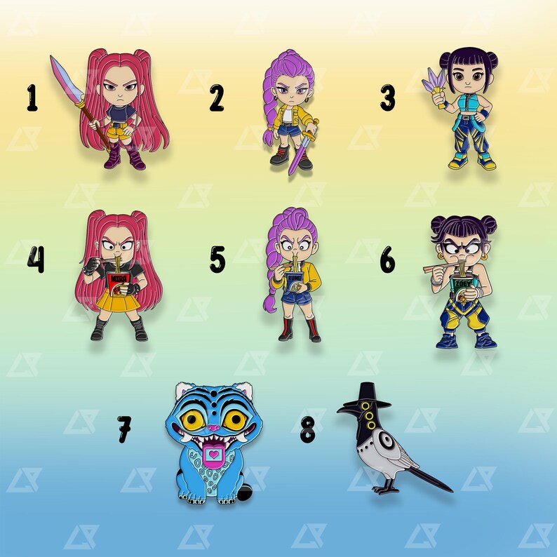 Huntrix Fans Funny Enamel Pin Superheroes Girls Anime Enamel Pin Cute ...