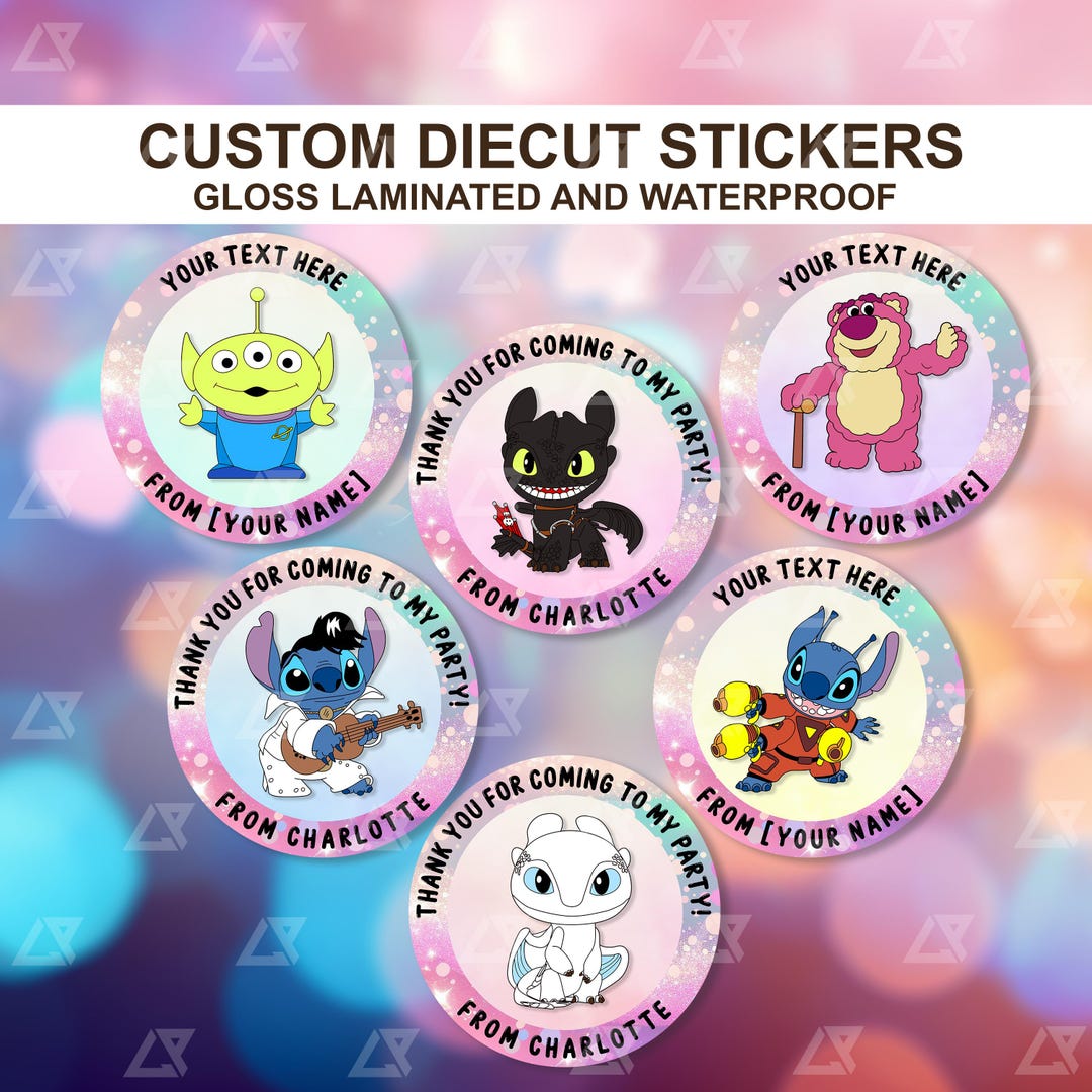 Night Fury Custom Birthday Sticker, Toy Story Custom Mini Sticker ...
