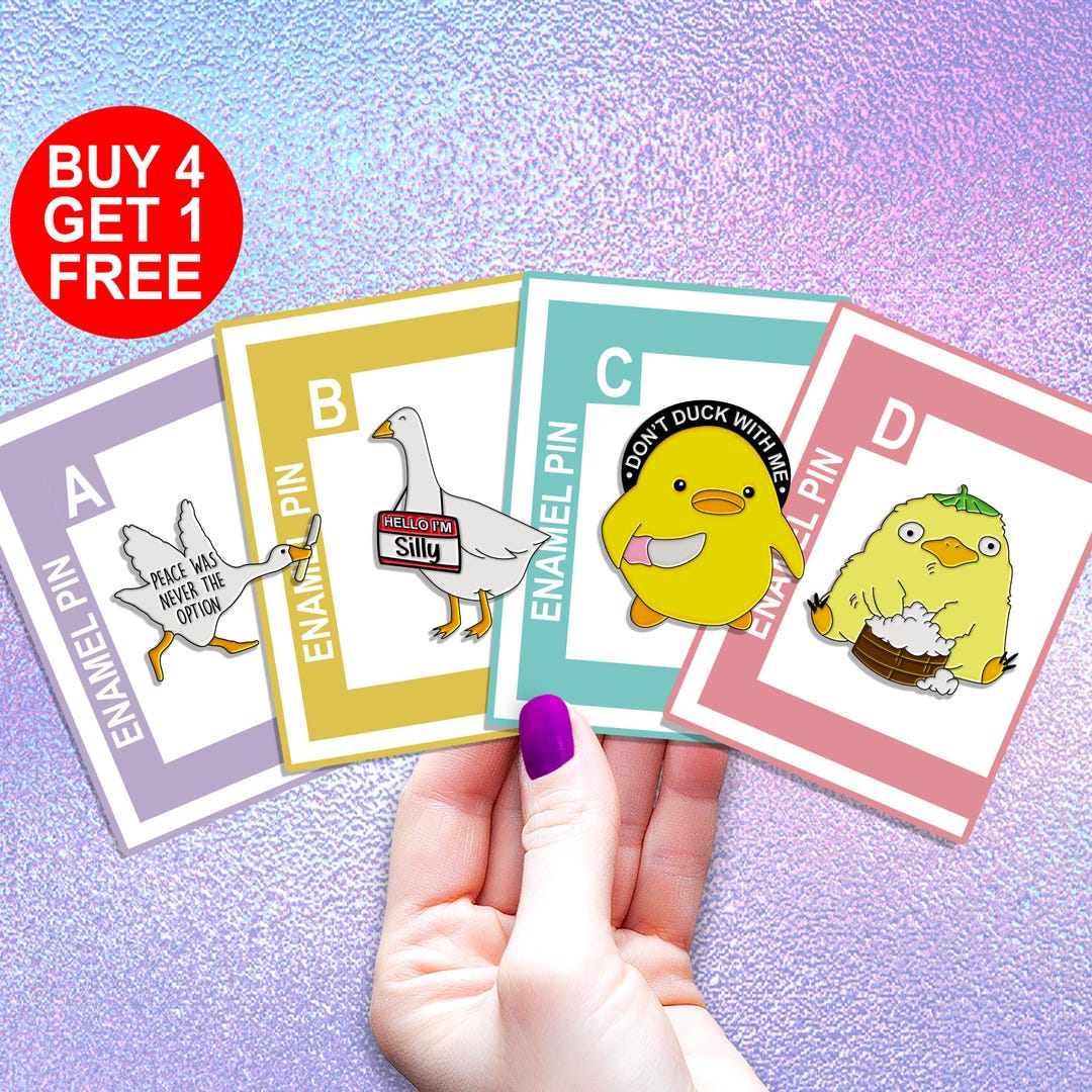 Silly Goose Funny Enamel Pin Gift Cute Enamel Pin Set Kawaii Bag Pins ...