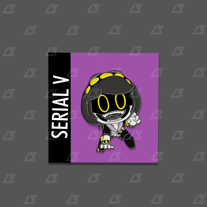 Uzi Doorman and Serial N Enamel Pin Collection in Black Nickel - 7 ...