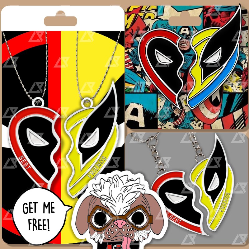 Deadpool & Wolverine Necklace - Etsy