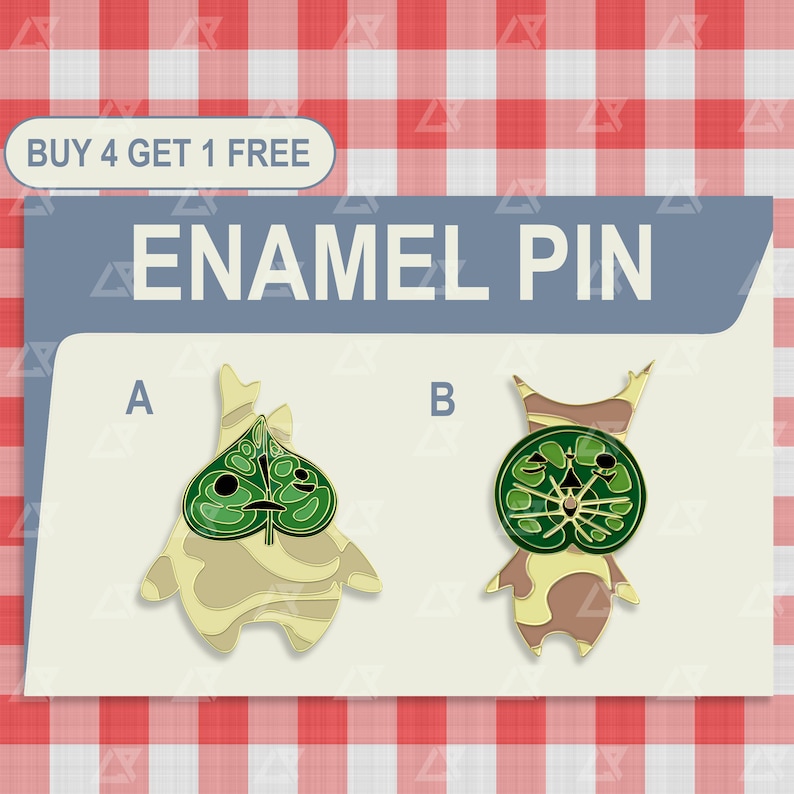 Zelda Koroks Enamel Pins in Gold Metal - Heart or Round Face Design ...