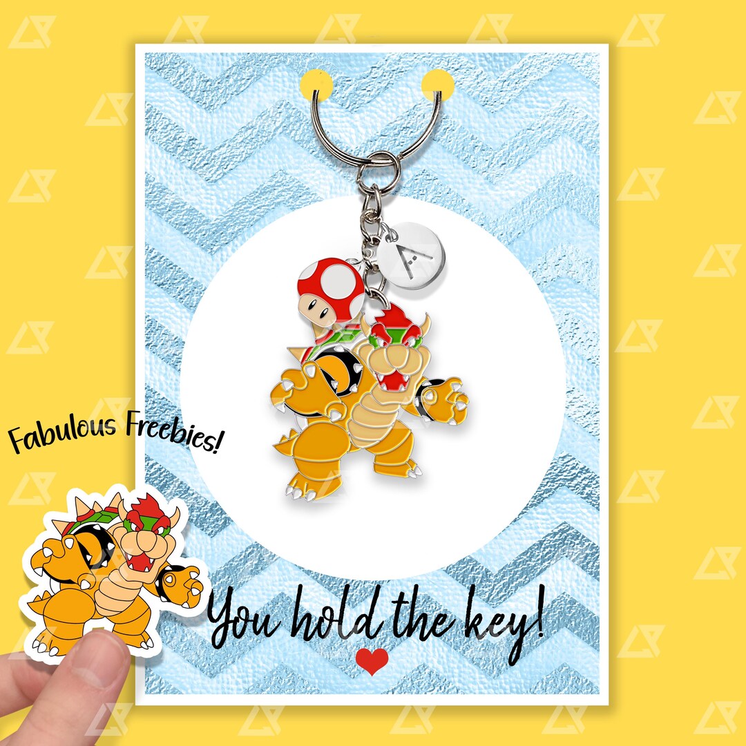 Bowser Anime Keychain Best Friends Keychains Super Mario Funny ...