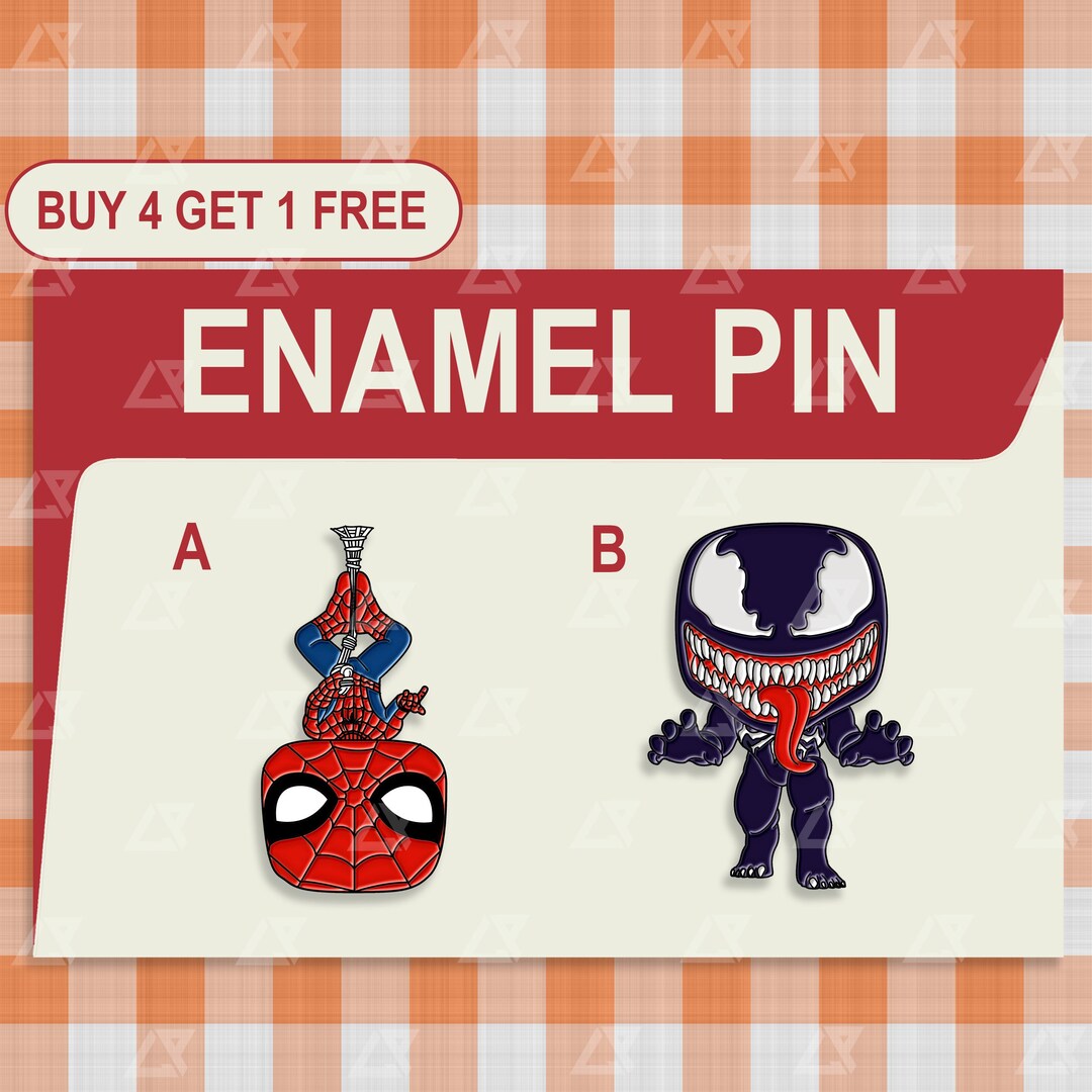 Spiderman Venom Funny Enamel Pin Spiderman Anime Enamel Pin Cute Anime ...