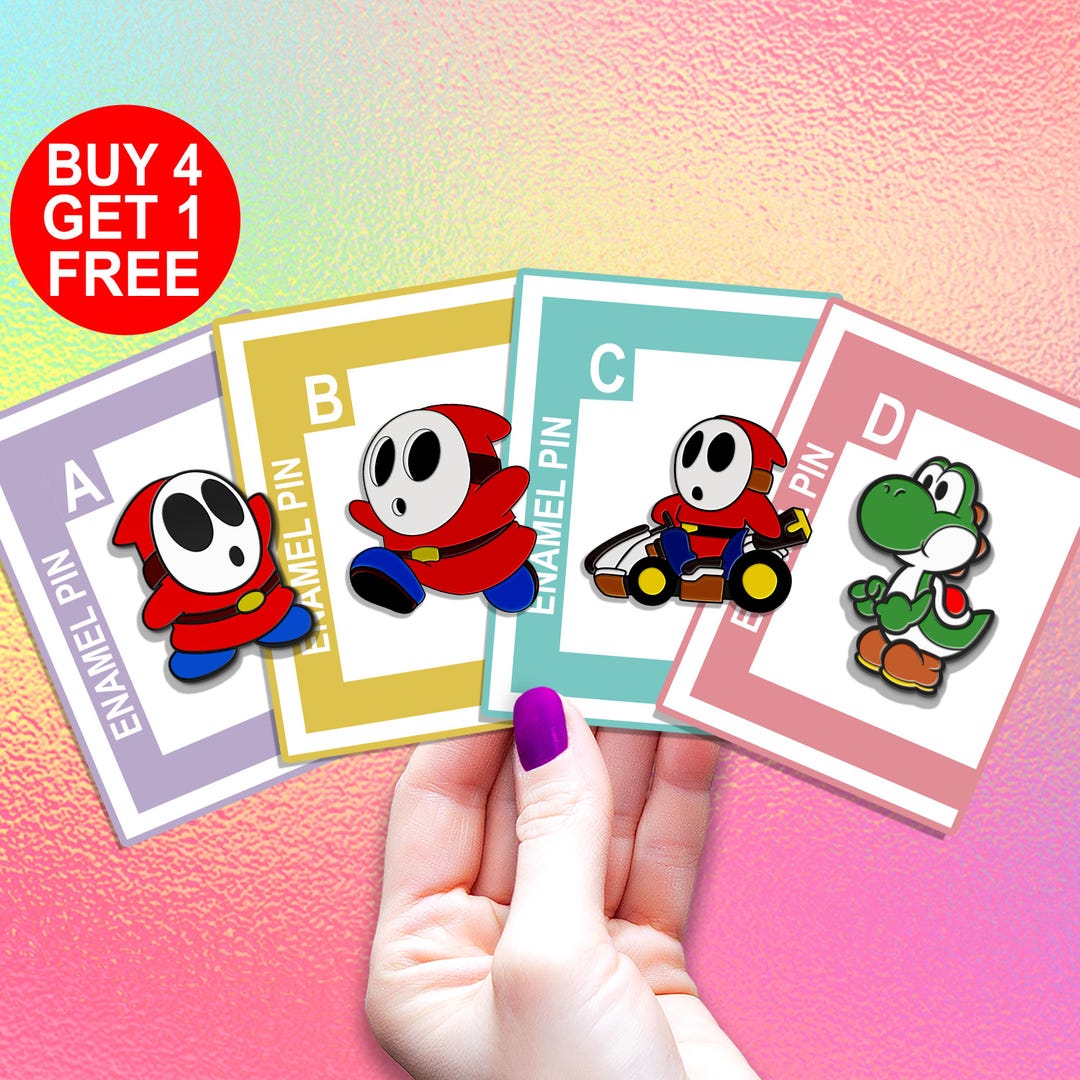 Mario Shy Guy Game Enamel Pin Gift Funny Enamel Pin Set Cute Anime Pin ...