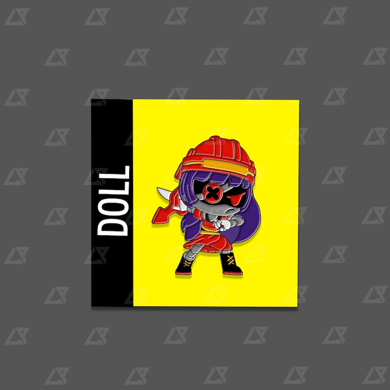 Uzi Doorman and Serial N Enamel Pin Collection in Black Nickel - 7 ...