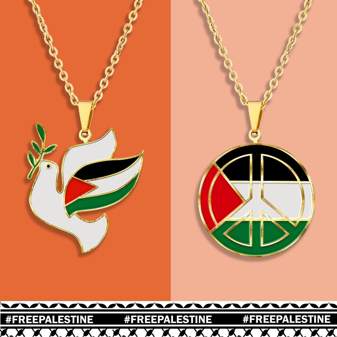 Save Palestine Peace Necklace Arabic Necklaces Gift Save Palestine Arab ...