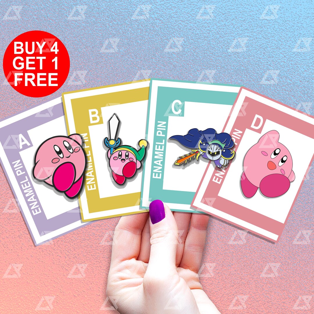 Kirby Kawaii Enamel Pin Gift Aesthetic Enamel Pin Set Novelty Funny Pin ...