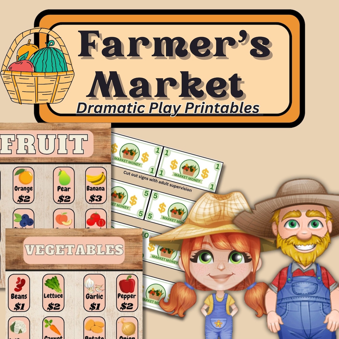 Farmer's Market Dramatic Play, Pretend Play, Pumpkin Patch, Home School ...