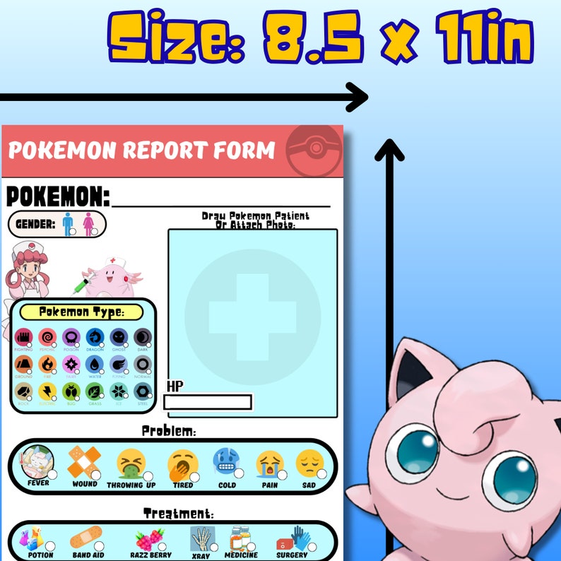 Pokemon Doctor Pretend Play Printables, Doctor Dramatic Play, Hospital ...