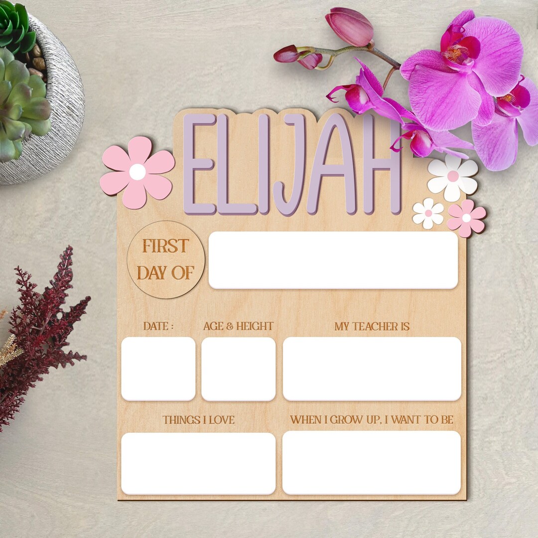 Custom First Day at School Sign, First & Last Day of School ...