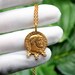 50cm Chain Roman Emperor Caesar Coin Medallion Necklace, Gold Plated ...
