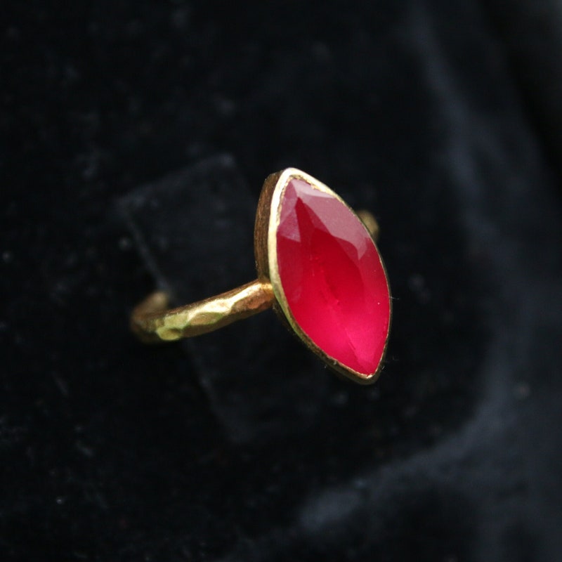 Gold Ruby Ring - Etsy