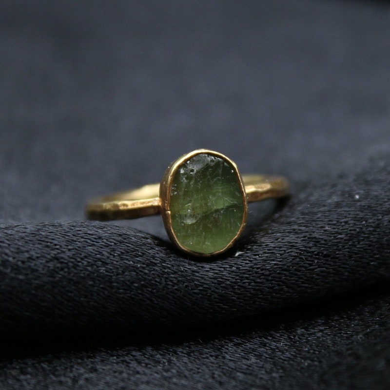 Green Stone Ring - Etsy