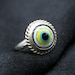 Handmade Evil Eye Silver Ring - Turkish Designer Handcrafted Gift - Etsy
