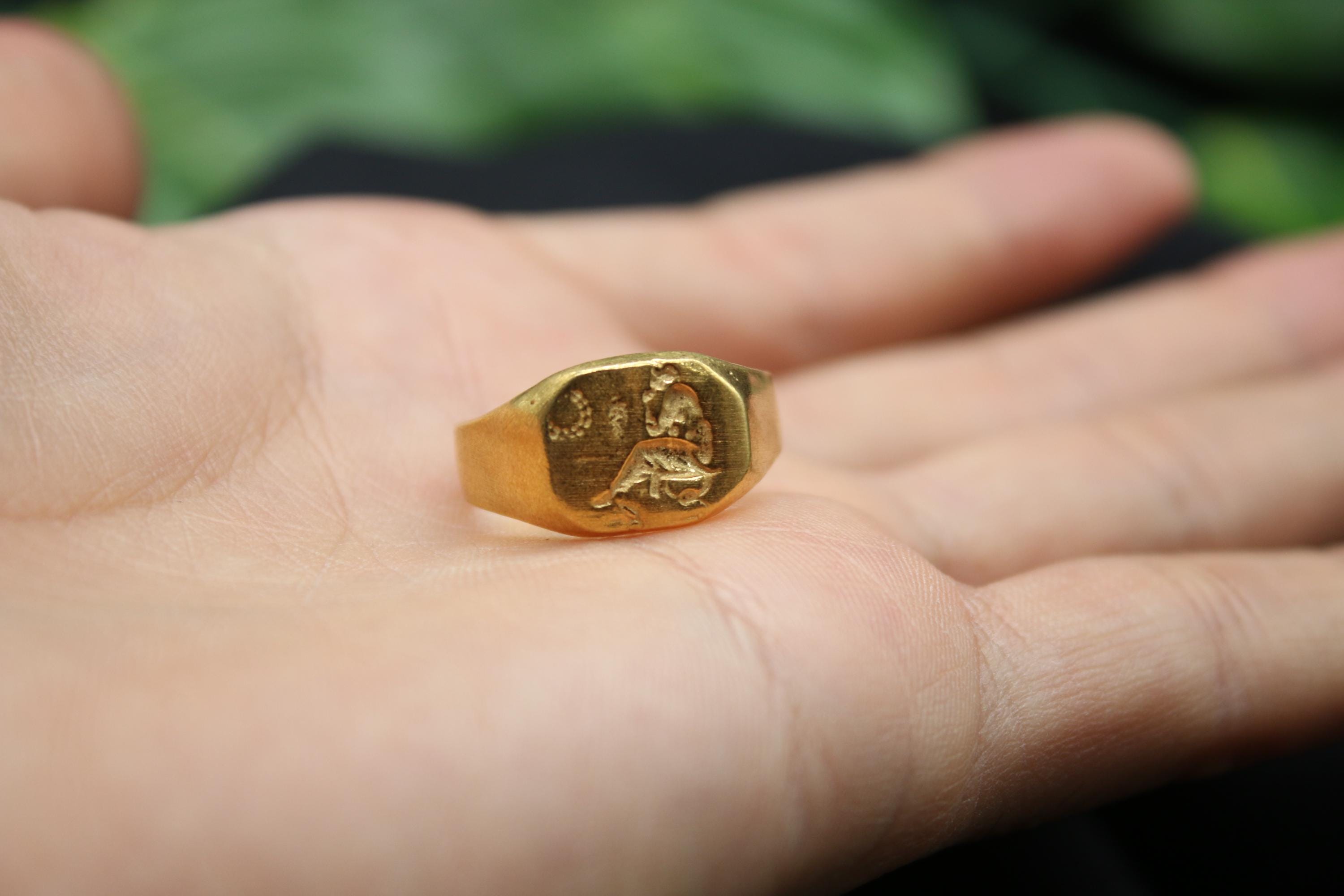 Athena Silver Signet Ring – A Handmade Jewelry Piece With Greek ...